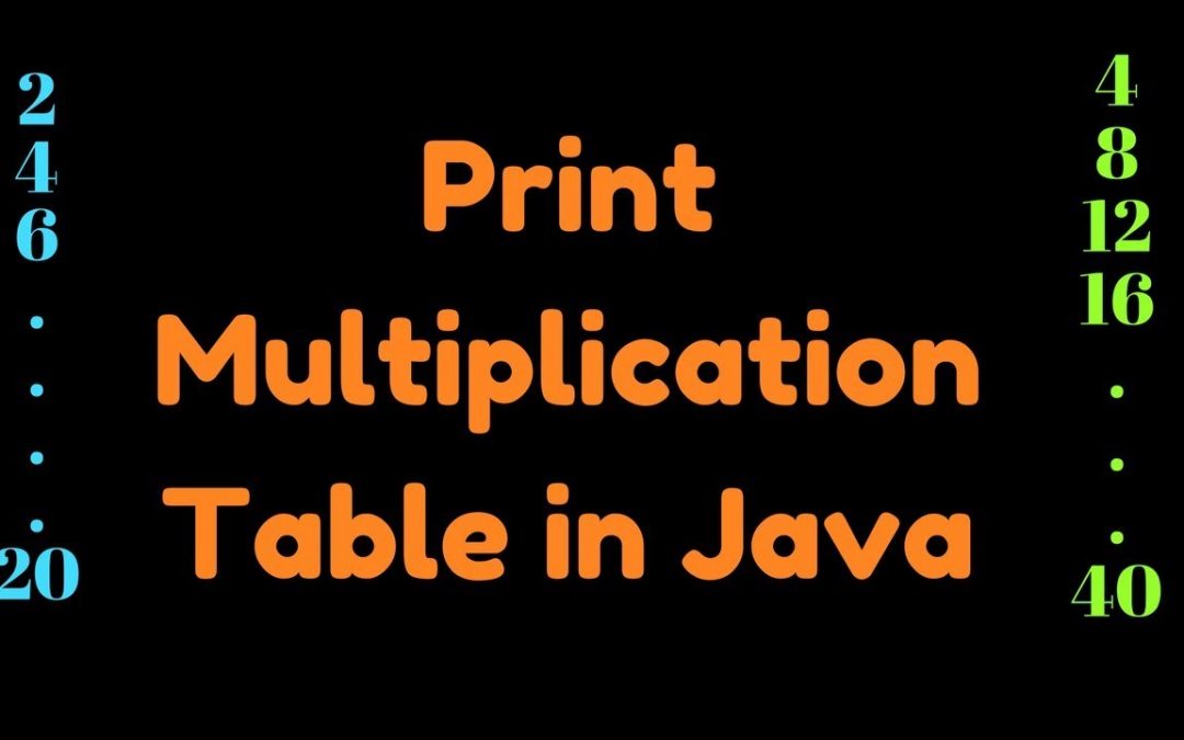 Print Multiplication Table In Java From User Input The Coding Bus